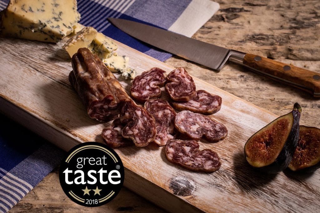 Salami, Dorset Blue Vinny Cheese & Fig (150g) - The Dorset Meat Company