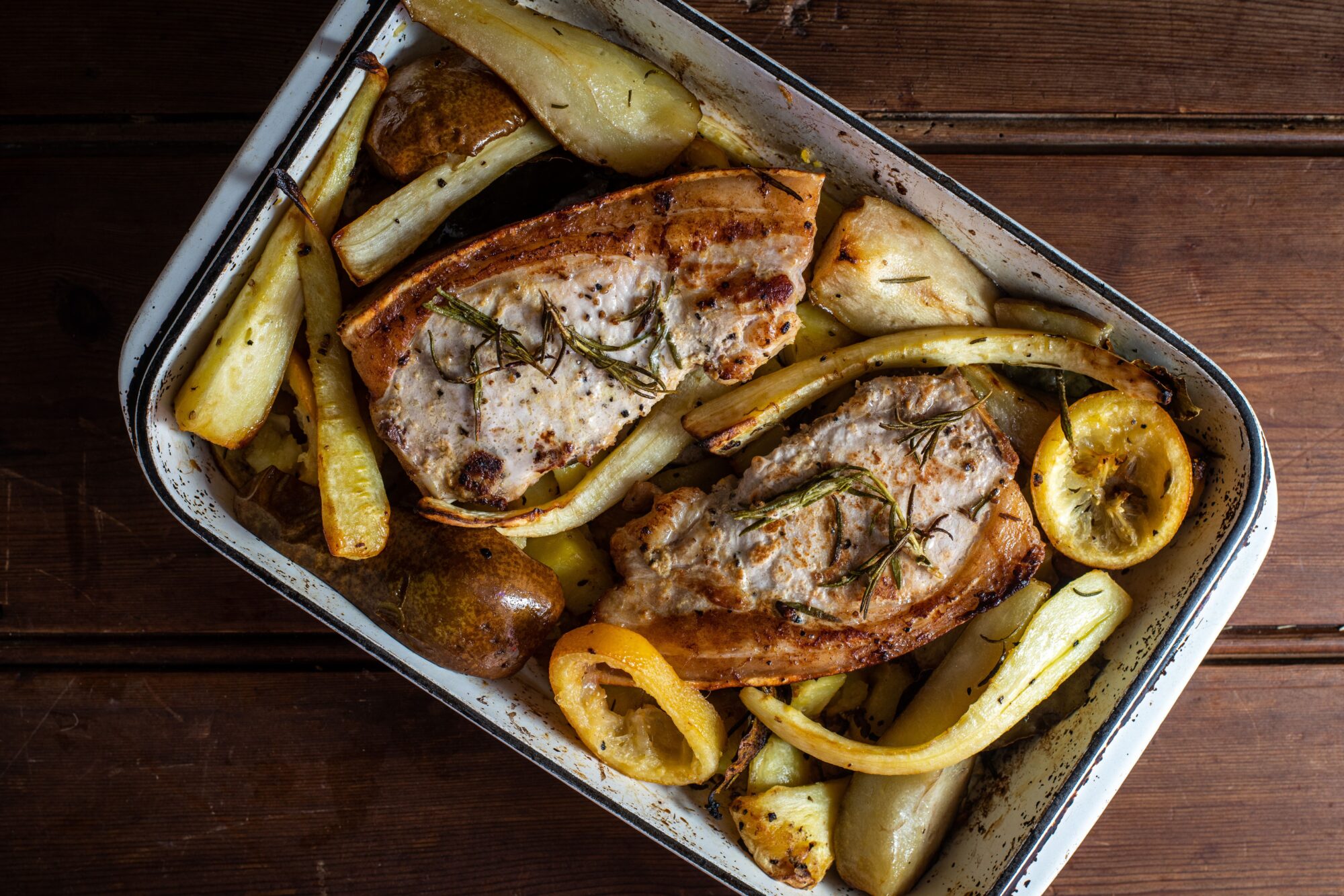 Pork Chops, Pear and Parsnips Recipe - The Dorset Meat Company