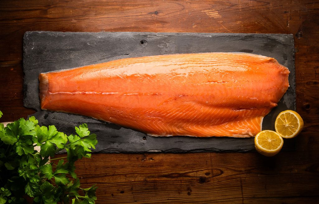Whole Side of Scottish Smoked Salmon (900g-1.1kg) Delivered UK