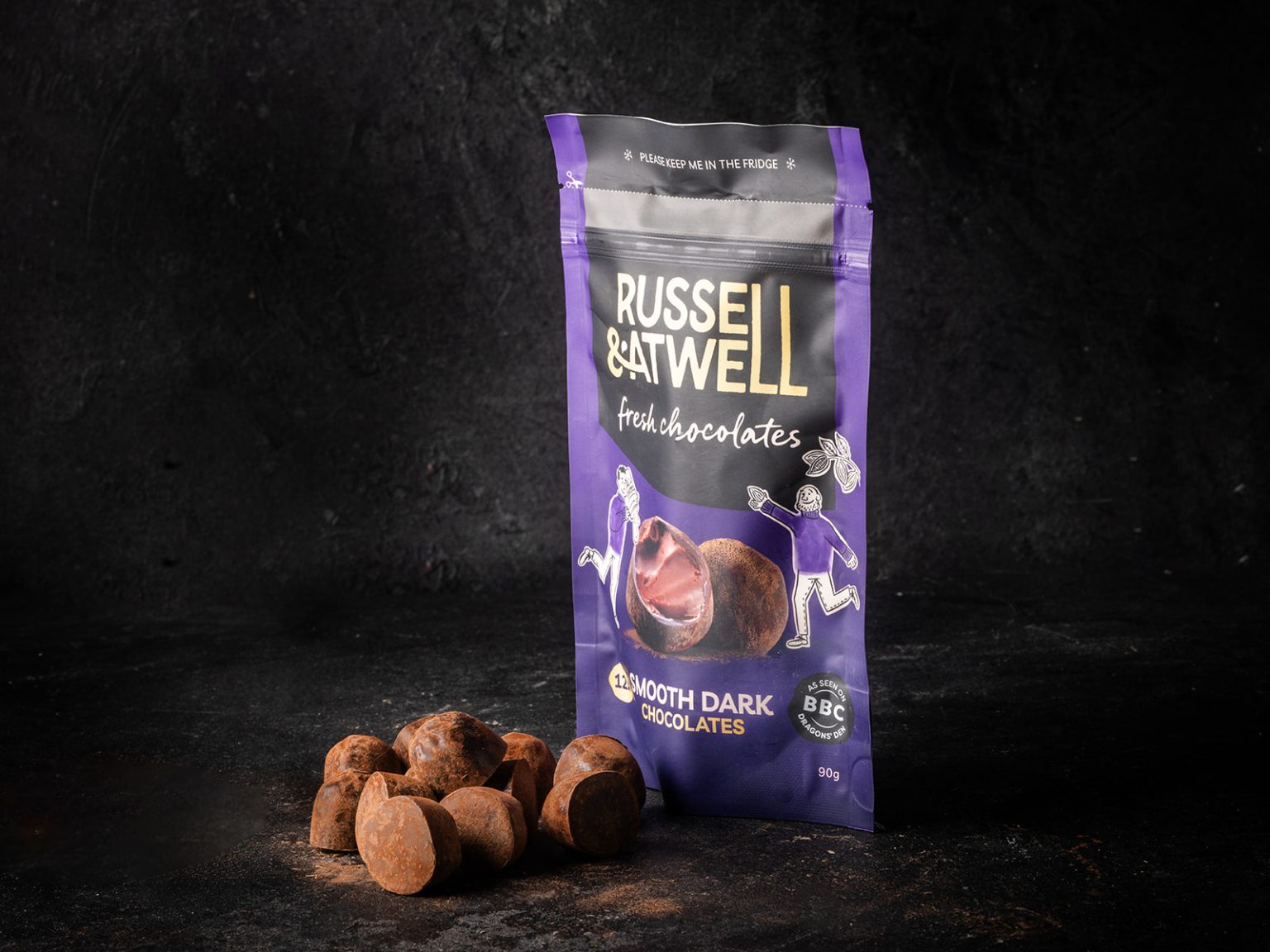 Fresh Dark Chocolates, Russell & Atwell (90g pouch) - The Dorset Meat ...